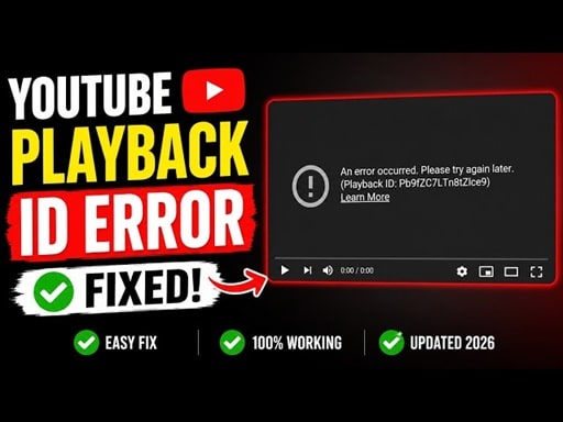 Fix YouTube "An Error Occurred" Playback ID on Android, TV & iPhone